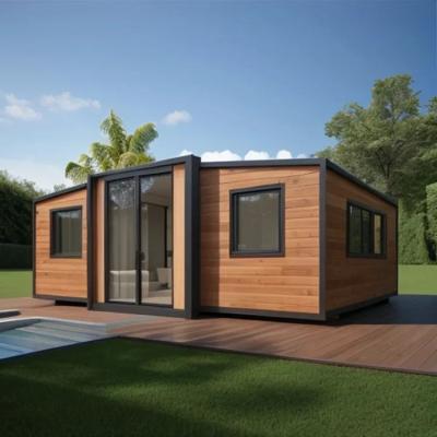 China Pre-Assembled 3 in 1 Folding Expandable House Steel Frame 50mm EPS Wall Panel for sale