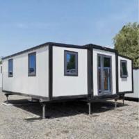 China Pre-Assembled 3 in 1 Folding Expandable House Steel Frame 50mm EPS Wall Panel for sale