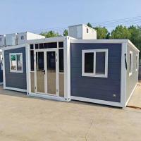 China Pre-Assembled 3 in 1 Folding Expandable House Steel Frame 50mm EPS Wall Panel for sale
