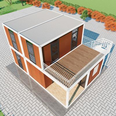 China Custom Luxury Flat Pack Living Container Home 50mm EPS Rock Wool Sandwich Panel for sale