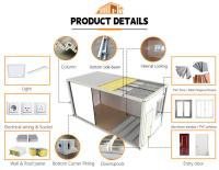 China Customized Mini Warehouse Flat Pack Container House Windproof 50mm EPS Panel Prefab Steel Structure for sale