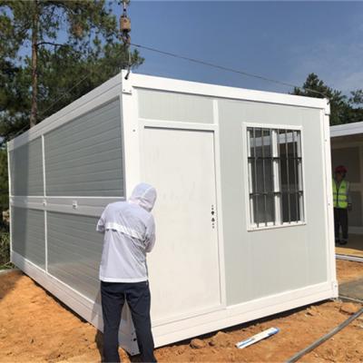 China Folding Container House with High Flexibility Strong Steel Structure with Rock Wool Sandwich Panel for Versatile Design for sale