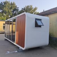 China Apple Cabin House Galvanized Steel Frame Metal Carved Panel 50mm Rock Wool Insulation Custom Color for sale