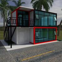 China Modern Detachable Container House 50mm Rock Wool Panel Prefab Home for Hotel Residential Use for sale