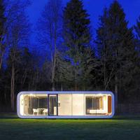 China 20FT Prefabricated Apple Cabin House Modern Steel Frame Living Container 6m Length for sale