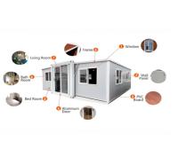 China Expandable Container House with Fireproof Panel and Optional Doors for Customer Requirements for sale