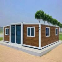 China Prefabricated Expandable Container House 50mm EPS Sandwich Panel Steel Frame for sale