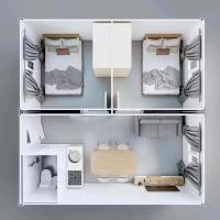 China Detachable Container House 50mm Fireproof Waterproof Sandwich Panel Prefab Home for sale