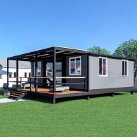 China Foldable Expandable Steel Container House 20ft 40ft 1-3 Bedroom Hurricane Resistant Insulated Walls Roofs Floors for sale