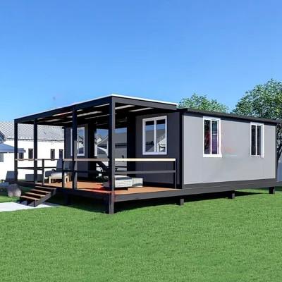 China Foldable Expandable Steel Container House 20ft 40ft 1-3 Bedroom Hurricane Resistant Insulated Walls Roofs Floors for sale