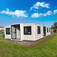 China Foldable Expandable Steel Container House 20ft 40ft 1-3 Bedroom Hurricane Resistant Insulated Walls Roofs Floors for sale
