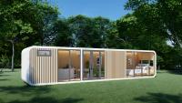 China Apple Cabin House Galvanized Steel Frame Metal Carved Panel Custom Color 3500mm 8000mm for sale