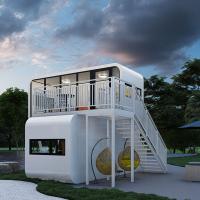 China 20FT 40FT Luxury Prefab Modular Two Storey Shipping Container Cabin House with Galvanized Steel Frame for sale