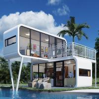 China 20FT 40FT Luxury Prefab Modular Two Storey Shipping Container Cabin House with Galvanized Steel Frame for sale