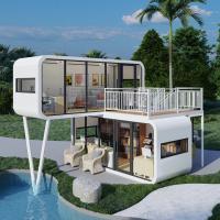 China 20FT 40FT Luxury Prefab Modular Two Storey Shipping Container Cabin House with Galvanized Steel Frame for sale