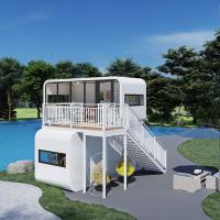 China 20FT 40FT Luxury Prefab Modular Two Storey Shipping Container Cabin House with Galvanized Steel Frame for sale