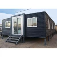 China Expandable Container House 50mm Rock Wool Sandwich Panel Steel Frame Grade 11 Wind Resistance for sale