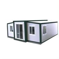 China Expandable Container House 50mm Rock Wool Sandwich Panel Steel Frame Grade 11 Wind Resistance for sale
