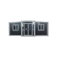 China Expandable Container House 50mm Rock Wool Sandwich Panel Steel Frame Grade 11 Wind Resistance for sale