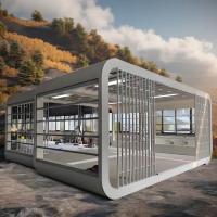 China Modern Apple Cabin House with Dry-Wet Separation Bathroom Galvanized Steel Frame 50mm Rock Wool Insulation for sale