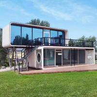 China Modern Apple Cabin House with Dry-Wet Separation Bathroom Galvanized Steel Frame 50mm Rock Wool Insulation for sale