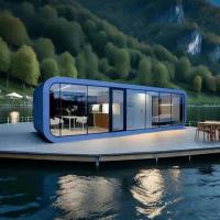 China Modern Apple Cabin House with Dry-Wet Separation Bathroom Galvanized Steel Frame 50mm Rock Wool Insulation for sale