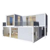 China Flat Pack Container House Steel Structure EPS Sandwich Panel Wall 50mm Aluminum Sliding Door for sale