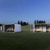 China Prefabricated Apple Cabin House Galvanized Steel Frame 50mm Rock Wool Insulation Custom Color for sale