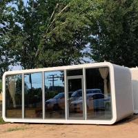 China Prefabricated Apple Cabin House Galvanized Steel Frame 50mm Rock Wool Insulation Custom Color for sale