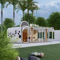 China Prefabricated Apple Cabin House Galvanized Steel Frame 50mm Rock Wool Insulation Custom Color for sale