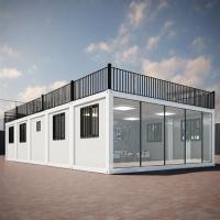 China 20ft Prefab Living Container House Flat Pack Mobile Container Home Tiny House with Bathroom Collapsible Container House for sale