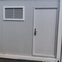 China Detachable Container House EPS Sandwich Panel Wall Rock Wool Roof Steel Security Door 50mm for sale