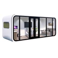 China Apple Cabin House Galvanized Steel Frame Metal Carved Panel Prefab Home 3500mm x 8000mm for sale
