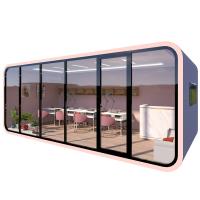China Apple Cabin House Galvanized Steel Frame Metal Carved Panel Prefab Home 3500mm x 8000mm for sale
