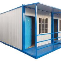 China Flat Pack Container Home 50mm EPS Rock Wool Sandwich Panel Customizable Eco Friendly House for sale