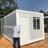 China Modular Fold up House Sandwich Panel Fireproof Foldable Expanding Cabin for sale