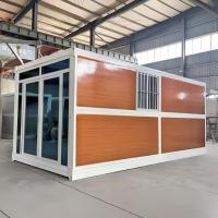 China Modular Fold up House Sandwich Panel Fireproof Foldable Expanding Cabin for sale