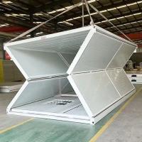 China Modular Fold up House Sandwich Panel Fireproof Foldable Expanding Cabin for sale