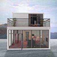 China China Luxury 2 Story 3 Bedroom Modular Home Prefab House with 50mm EPS Sandwich Panel for sale