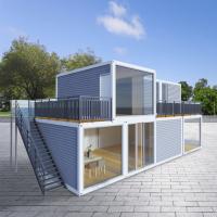 China China Luxury 2 Story 3 Bedroom Modular Home Prefab House with 50mm EPS Sandwich Panel for sale