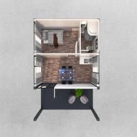 China China Luxury 2 Story 3 Bedroom Modular Home Prefab House with 50mm EPS Sandwich Panel for sale