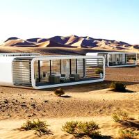 China 20FT Portable Prefabricated Apple Cabin House with Kitchen Galvanized Steel Frame 50mm Rock Wool Insulation for sale