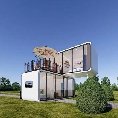 China Customizable Apple Cabin House Galvanized Steel Frame 50mm Rock Wool Insulation for sale
