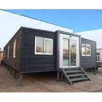 China Prefab Expandable Container House Double Wings 50mm EPS Panel Grade 11 Wind Resistance for sale