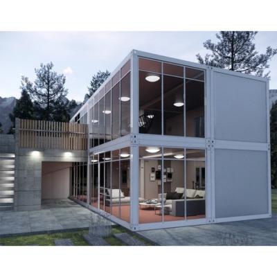 China Modern Prefabricated House 3 Bedroom Luxury Portable Flat Pack Container Home 50mm Wall Panel for sale