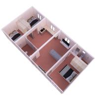 China Modern Prefabricated House 3 Bedroom Luxury Portable Flat Pack Container Home 50mm Wall Panel for sale