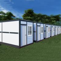 China Modular Fold Up House Sandwich Panel Fireproof Foldable Expanding Cabin for sale