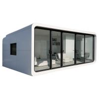 China Prefab Apple Cabin Container Home 20 Ft Living House with Outdoor Glass Walls Galvanized Steel Frame for sale