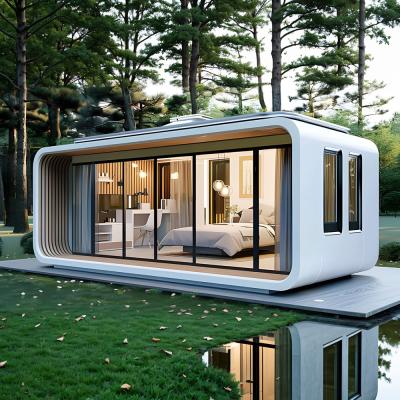 China Prefabricated 20FT 40FT Portable Luxury Apple Cabin House Office with Bathroom Bedroom for sale