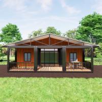 China Prefabricated Modular Expandable Container House 3500mm x 8000mm with Balcony Villa for sale